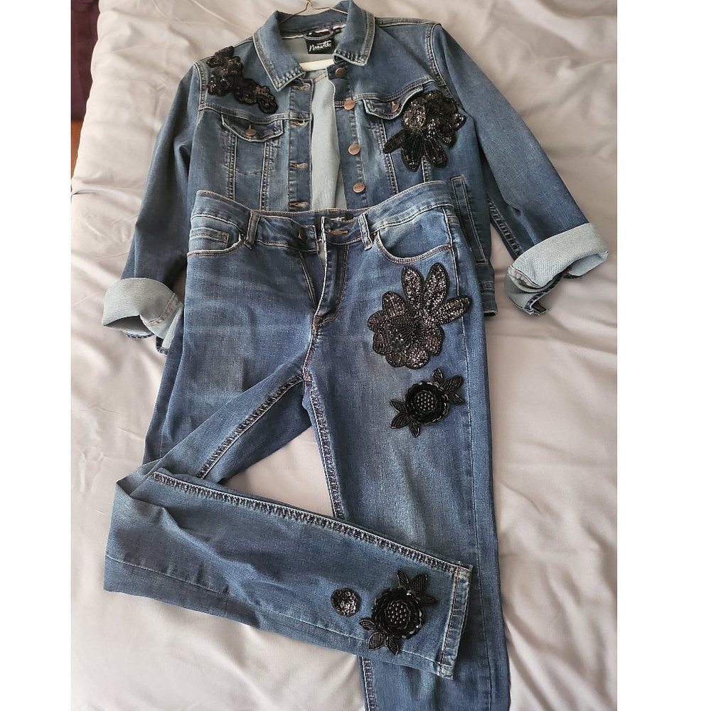 Nanette Lepore Sequin Jean Set - Small - Gem